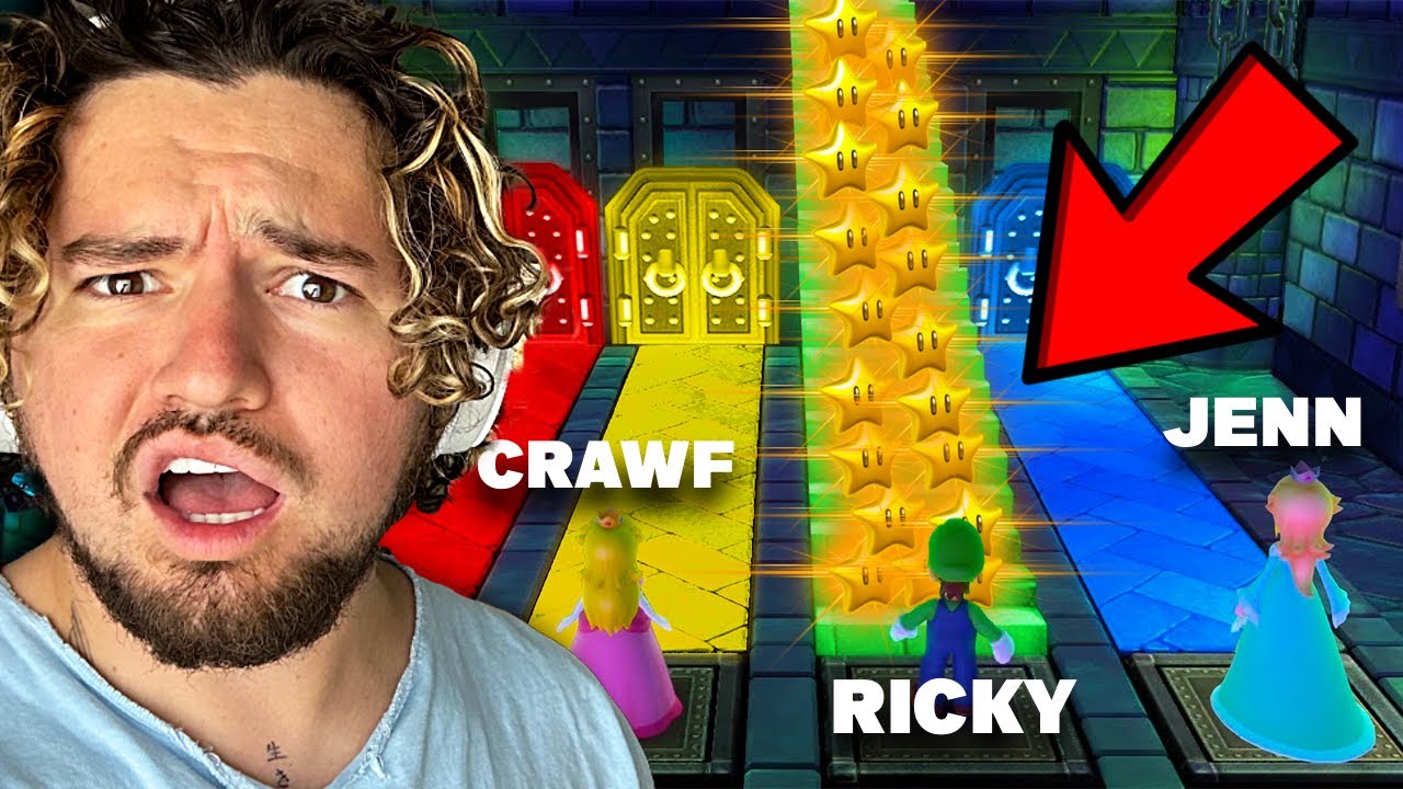 MARIO PARTY, but i'm SO UNLUCKY... (w/ Jenn, Ricky & Crawford) - YouTube