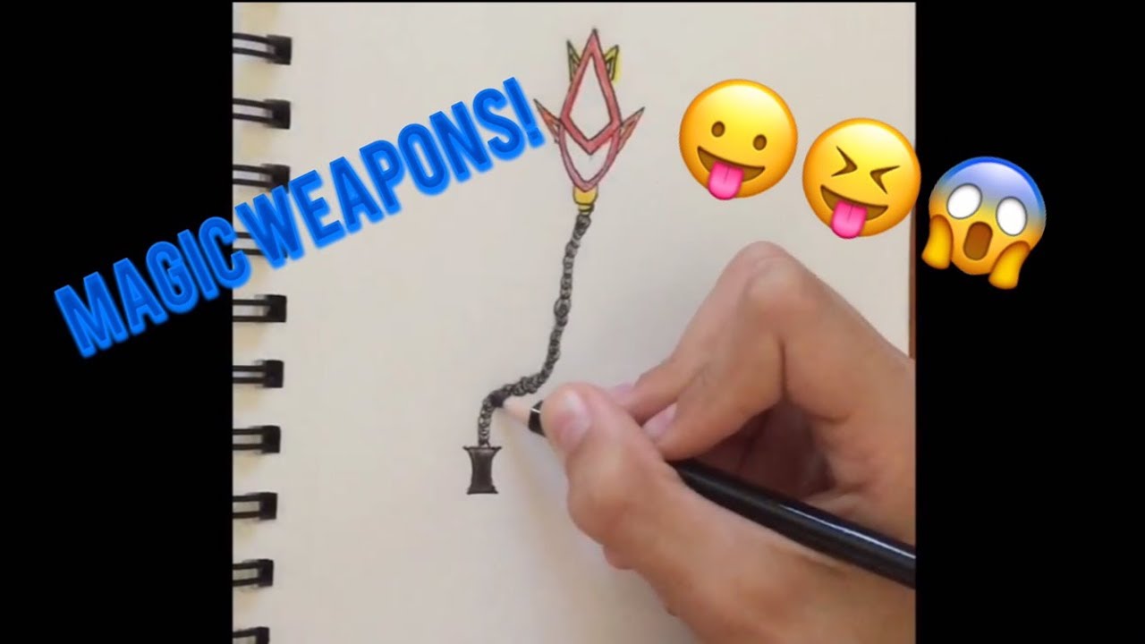 DIY drawing magic weapons! Mage magic weapons. - YouTube