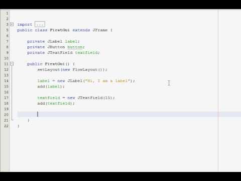 Java GUI Tutorial 2 - Adding objects to the window - YouTube