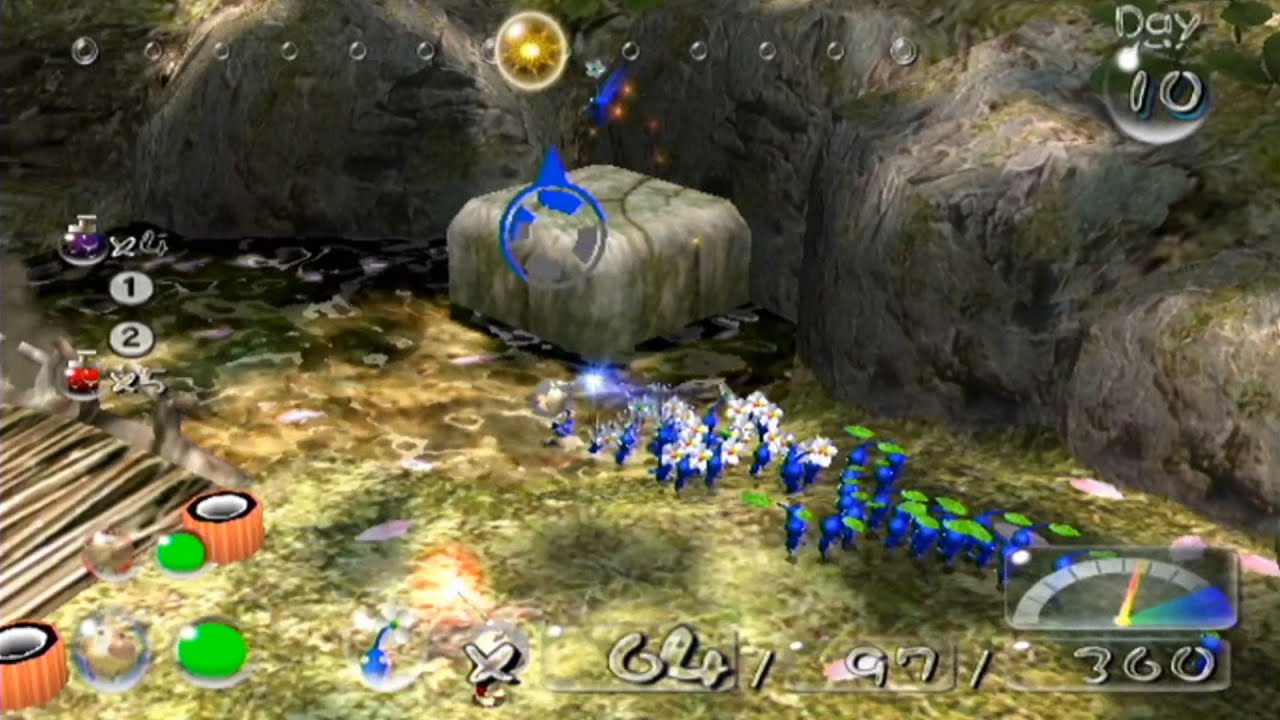 Pikmin 2 - 100% Walkthrough Day 10 Part 1 WATER WEIGHTS - YouTube