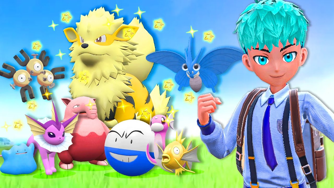 I Found EVERY Shiny Generation One Pokemon in Scarlet and Violet! - YouTube
