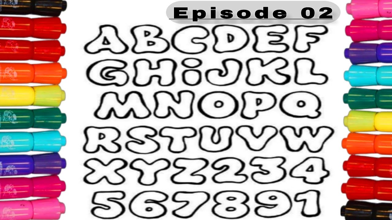 1234-Abc | Painting 🖌️🎨 for kids, toldders | Learn basic alphabet and ...