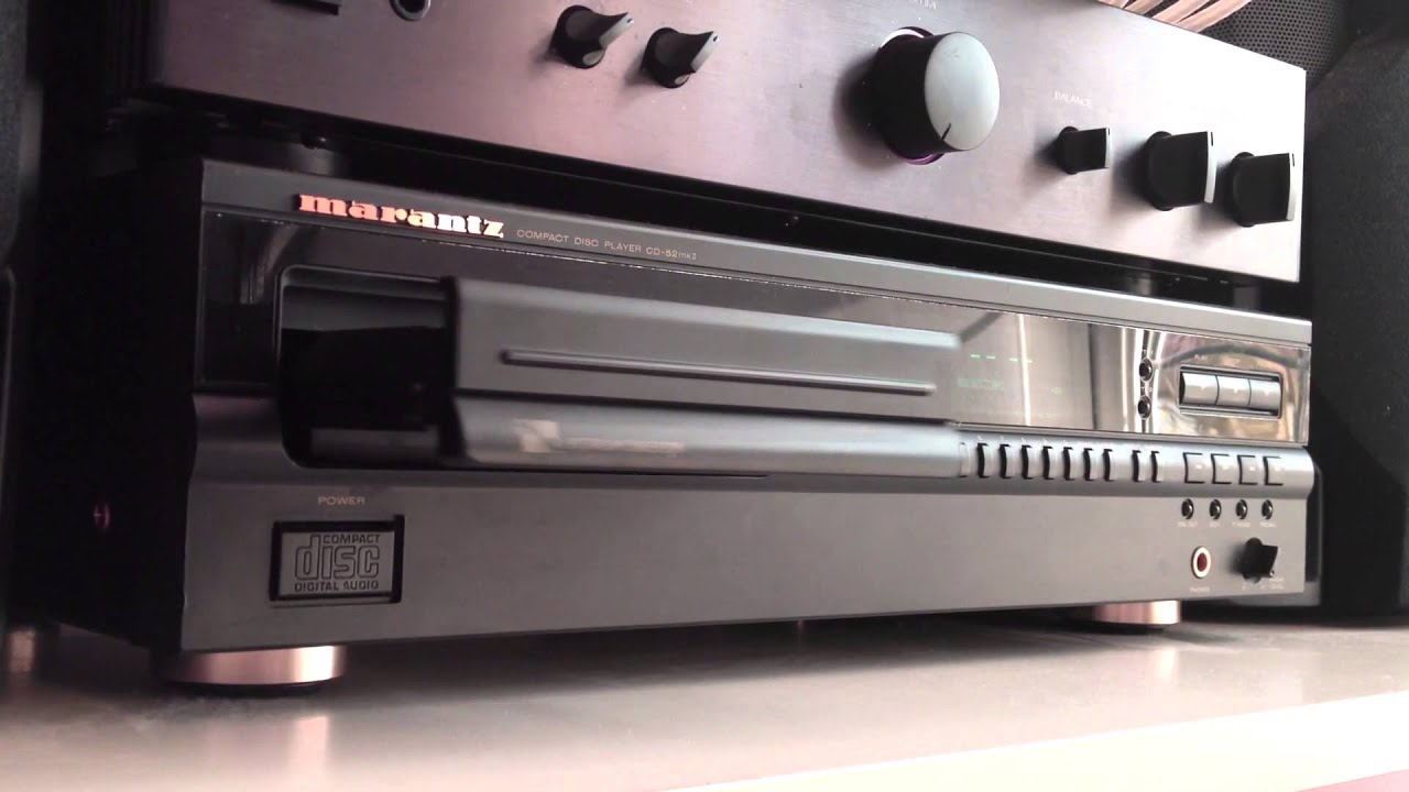 Marantz CD52mkII tray gear load before/after - YouTube