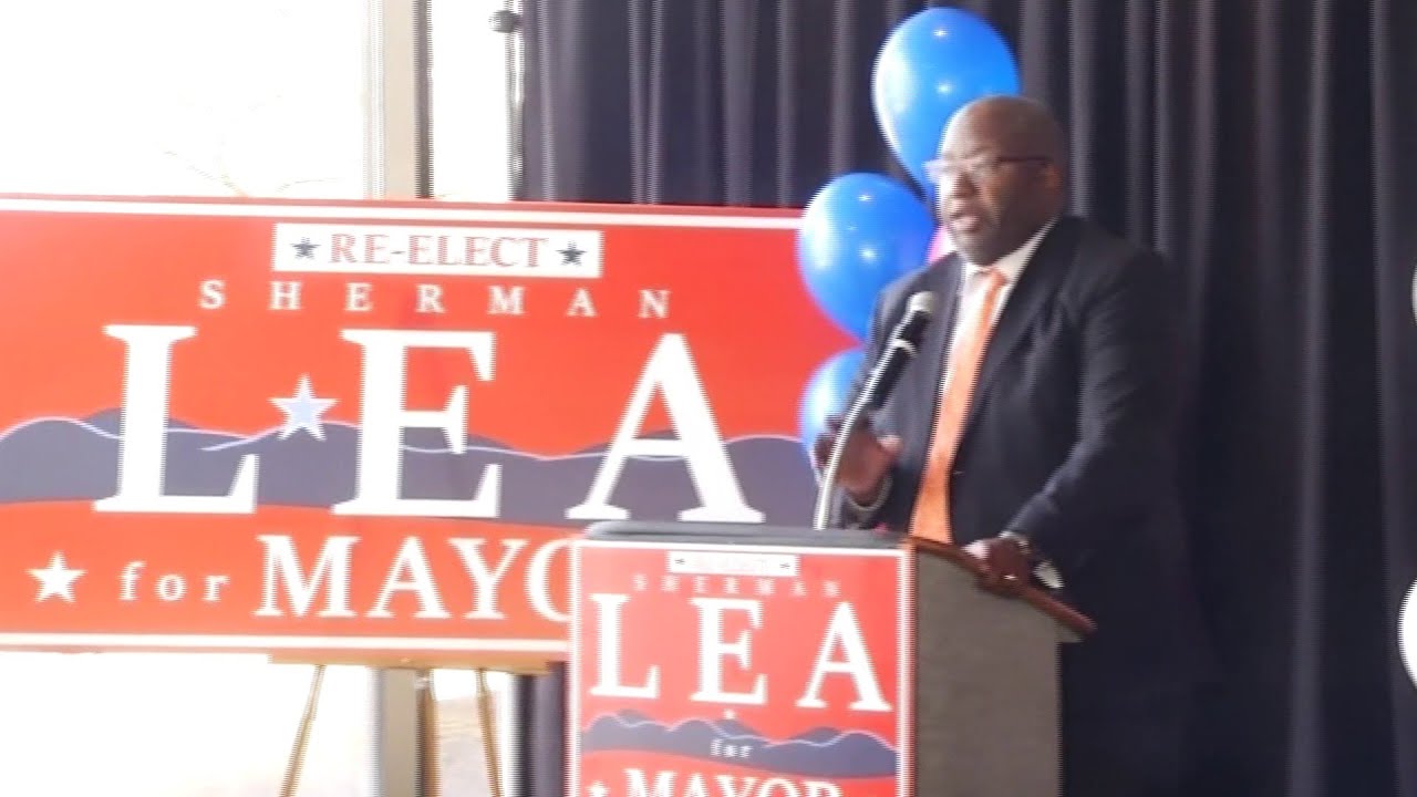 Roanoke Mayor Sherman Lea launches re-election campaign - YouTube
