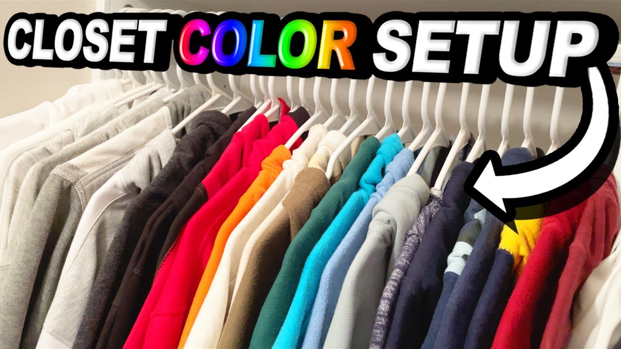 How To Organize Your Closet By Color 2021 Tutorial - YouTube