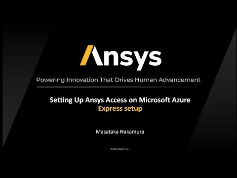 Ansys Access on Microsoft Azure : Express Setup - YouTube