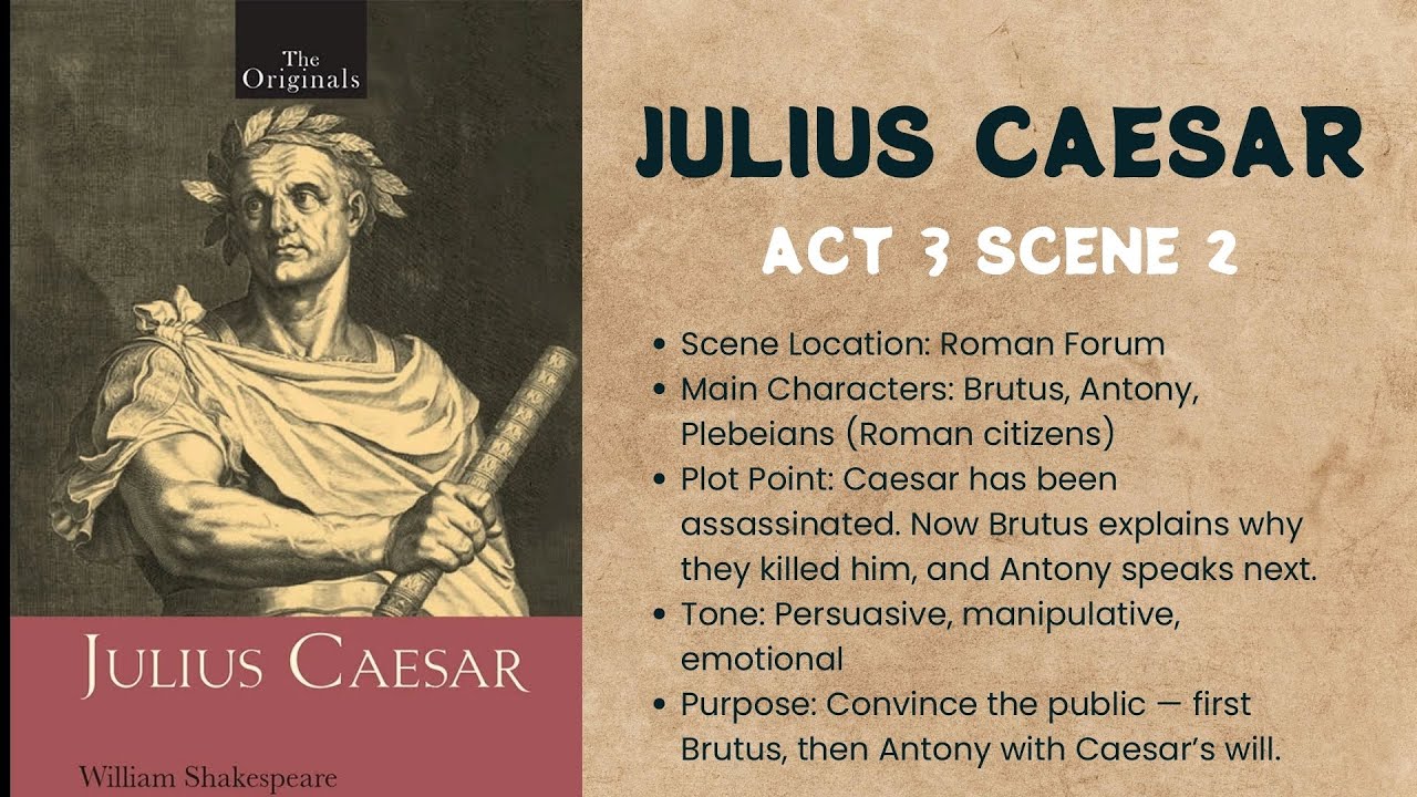 Class 10 ICSE English 2 JULIUS CAESAR ACT 3 scene 2 VERY IMP NOTES WITH ...