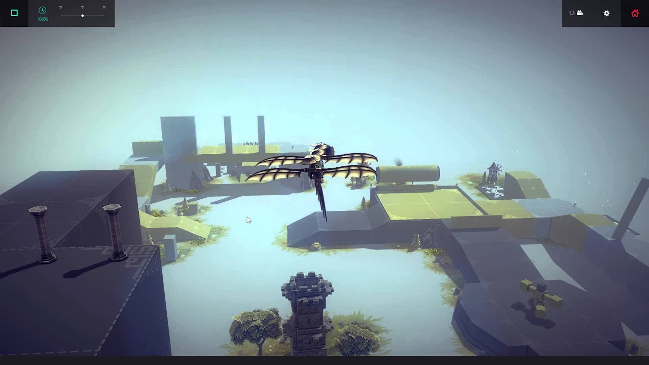 Flying Flamethrower in Besiege - YouTube