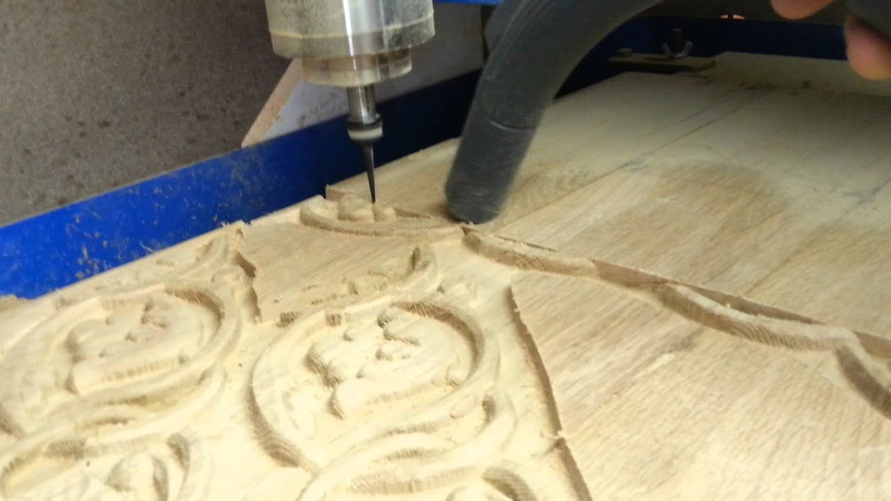 6040 CNC wood engraving / sculptura ornament lemn - YouTube