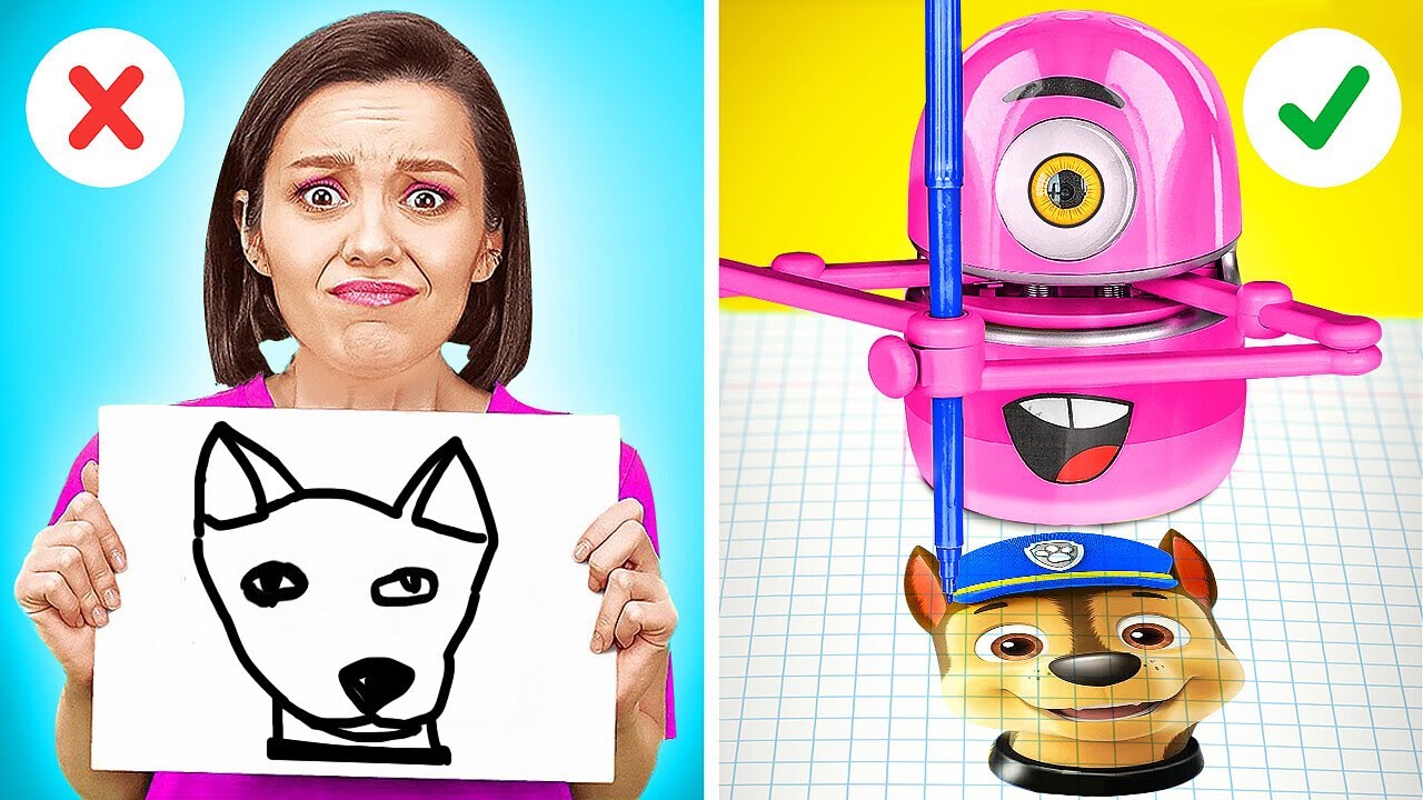 FUN & COOL DRAWING HACKS for BEGINNERS 🎨 Rich vs Broke Drawing Battle ...