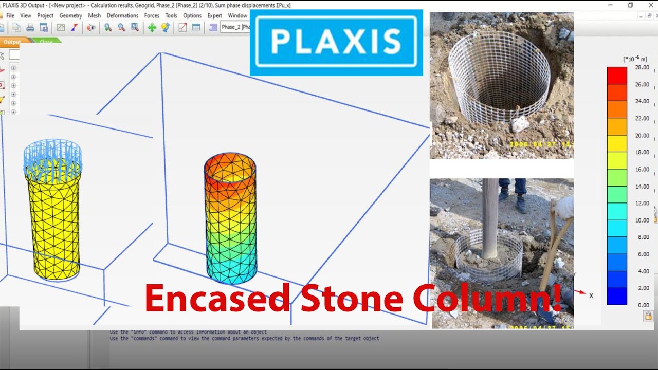 encased stone column plaxis - YouTube