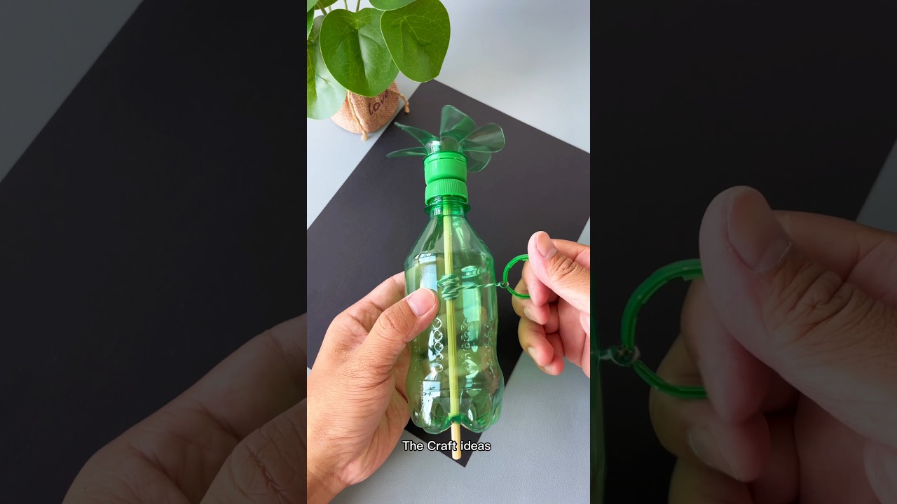 How to make fan at home made fan with bottle se fan Kaise banaen diy ...