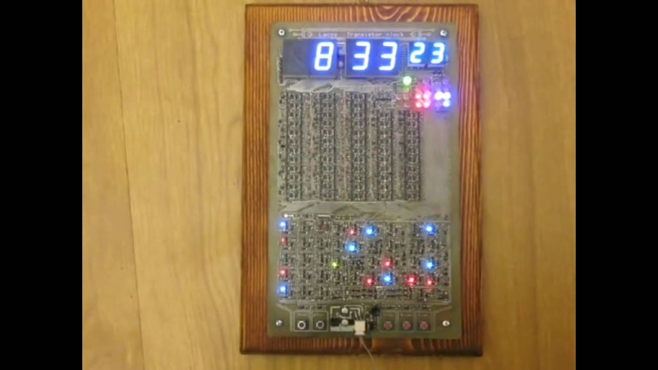 Transistor clock - YouTube