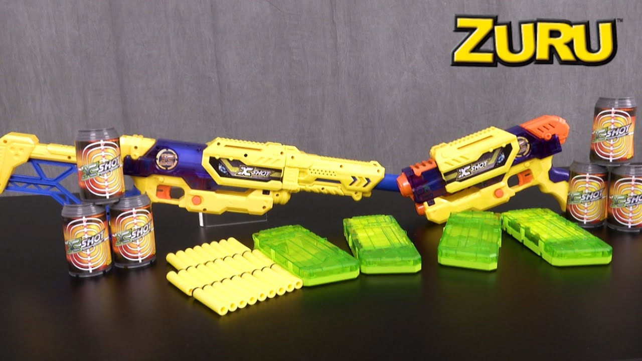 XShot Promo Pack Large Max Attack & Hurricane Clip Blaster from Zuru ...