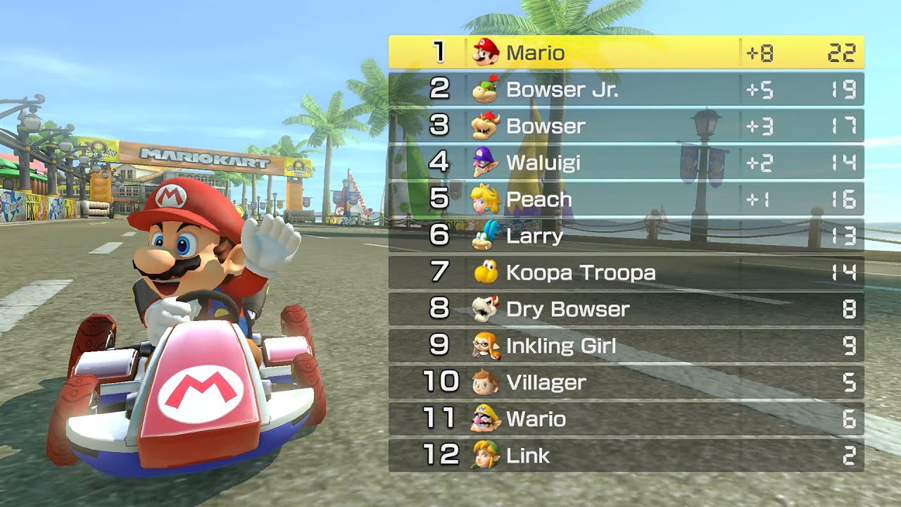 Mario Kart 8 Deluxe - Mario vs Bowser vs Waluigi - Flower Cup (Nintendo ...