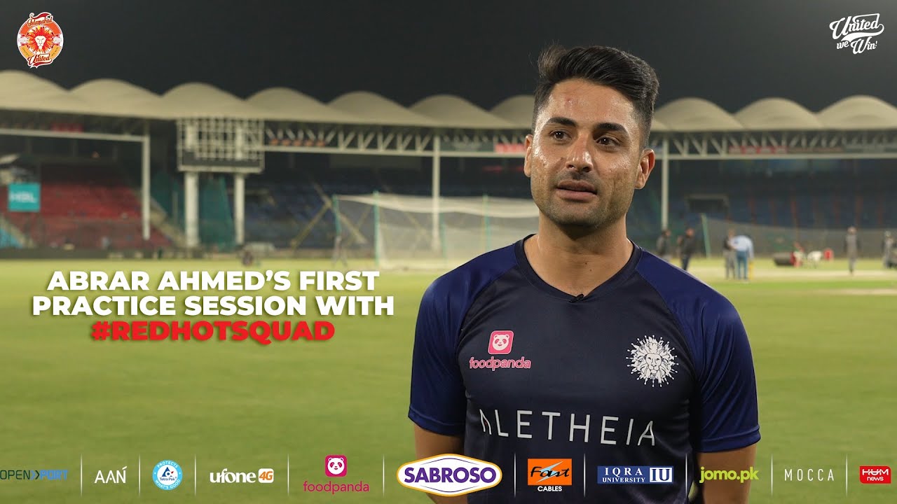 Abrar Ahmed's First Practice Session With Islamabad United - YouTube