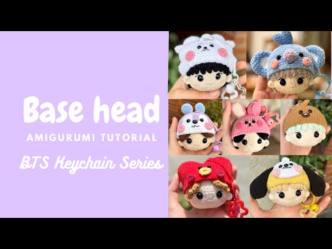 Amigurumi Base Head Tutorial (UPDATED) | BTS Keychain Series