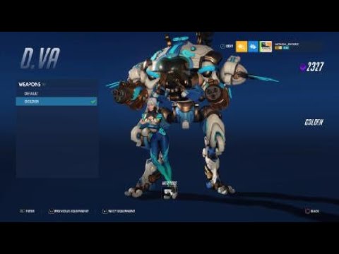 D.Va 2020 Atlantic ALL-STARS Skin (Highlight Intros/Gold Weapon) - YouTube