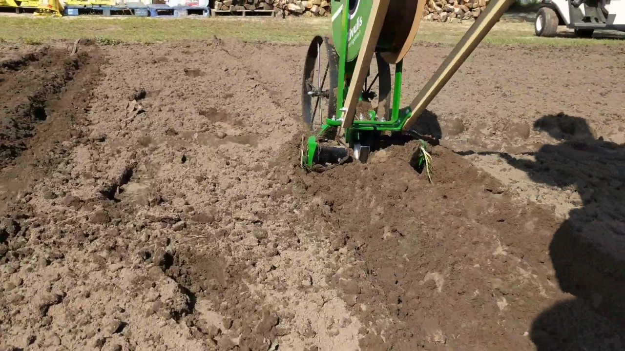 Hoss Tools Double Wheel Hoe with Drip tape attachment - YouTube