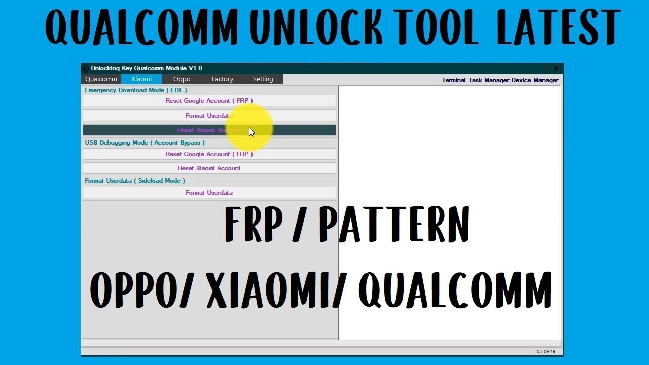 Qualcomm Unlock tool FRP Pattern Unlock Tool 2023 - YouTube