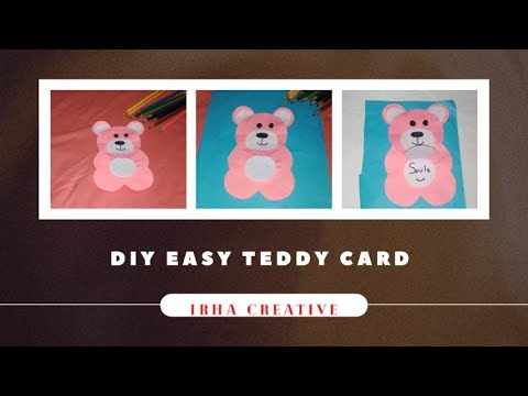 Easy Teddy Card || How To Make Teddy Card Easily || Birthday Teddy Card ...