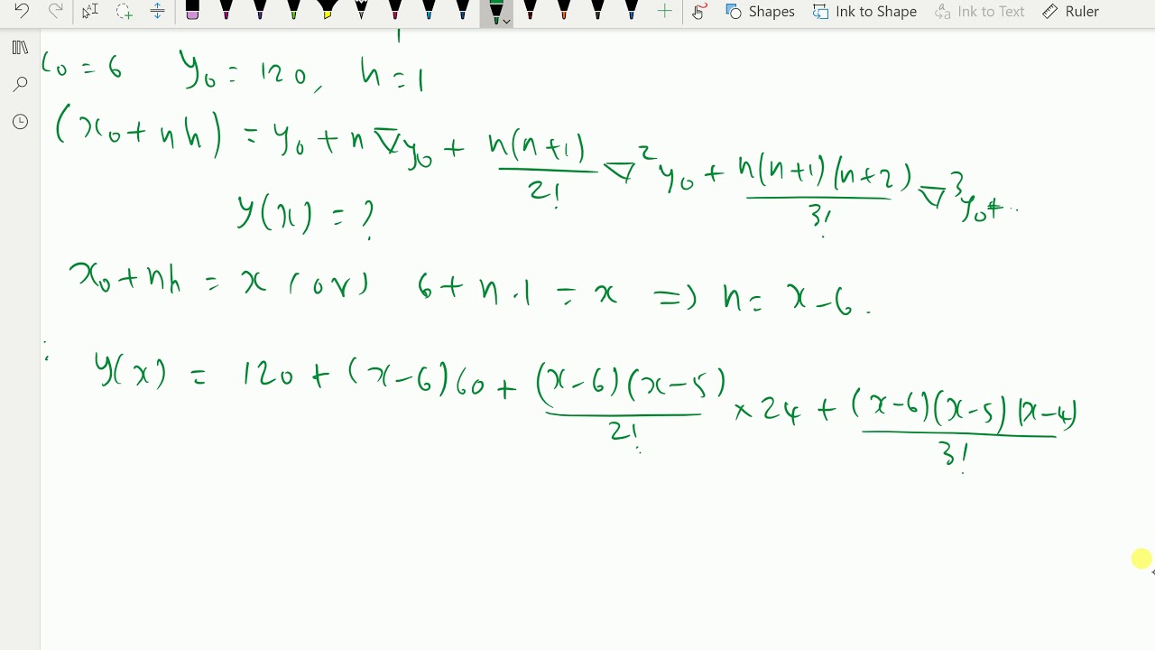 Numerical Methods and Analysis (Newton's Backward formula - Example ...