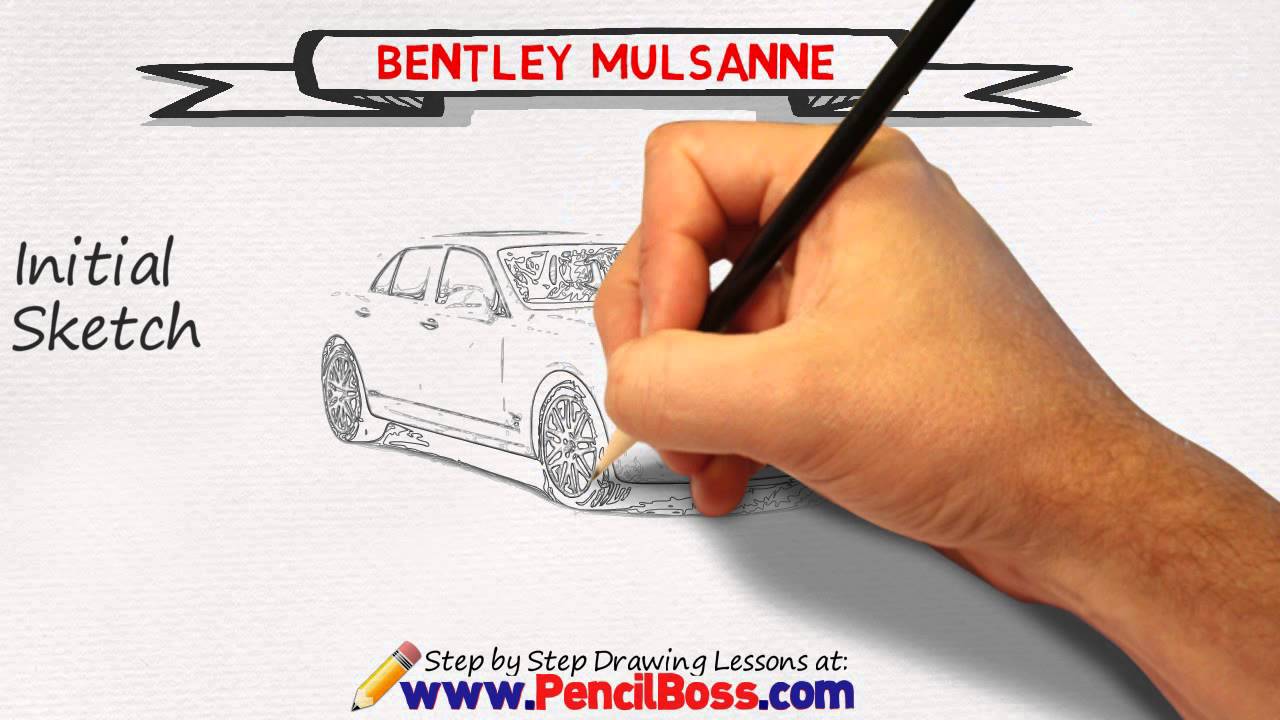 How to draw a Bentley Mulsanne (Speed Drawing) - YouTube