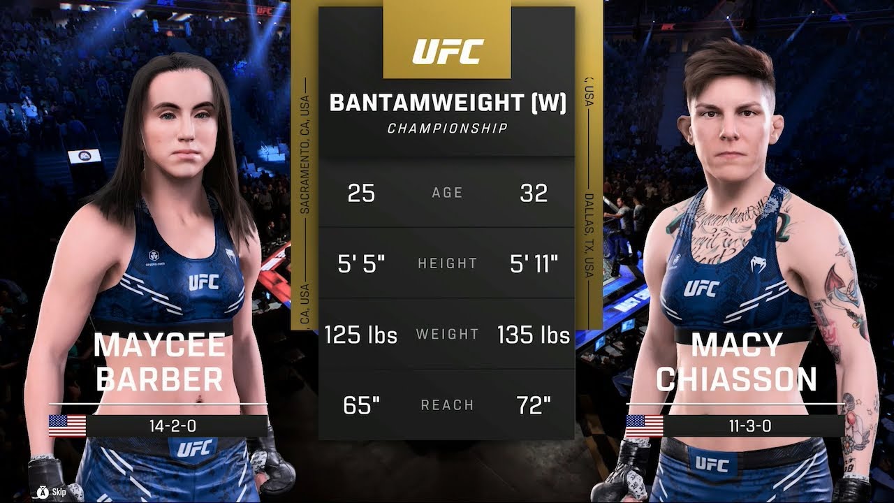 Maycee Barber vs. Macy Chiasson Full Fight - UFC 5 Fight Night - YouTube