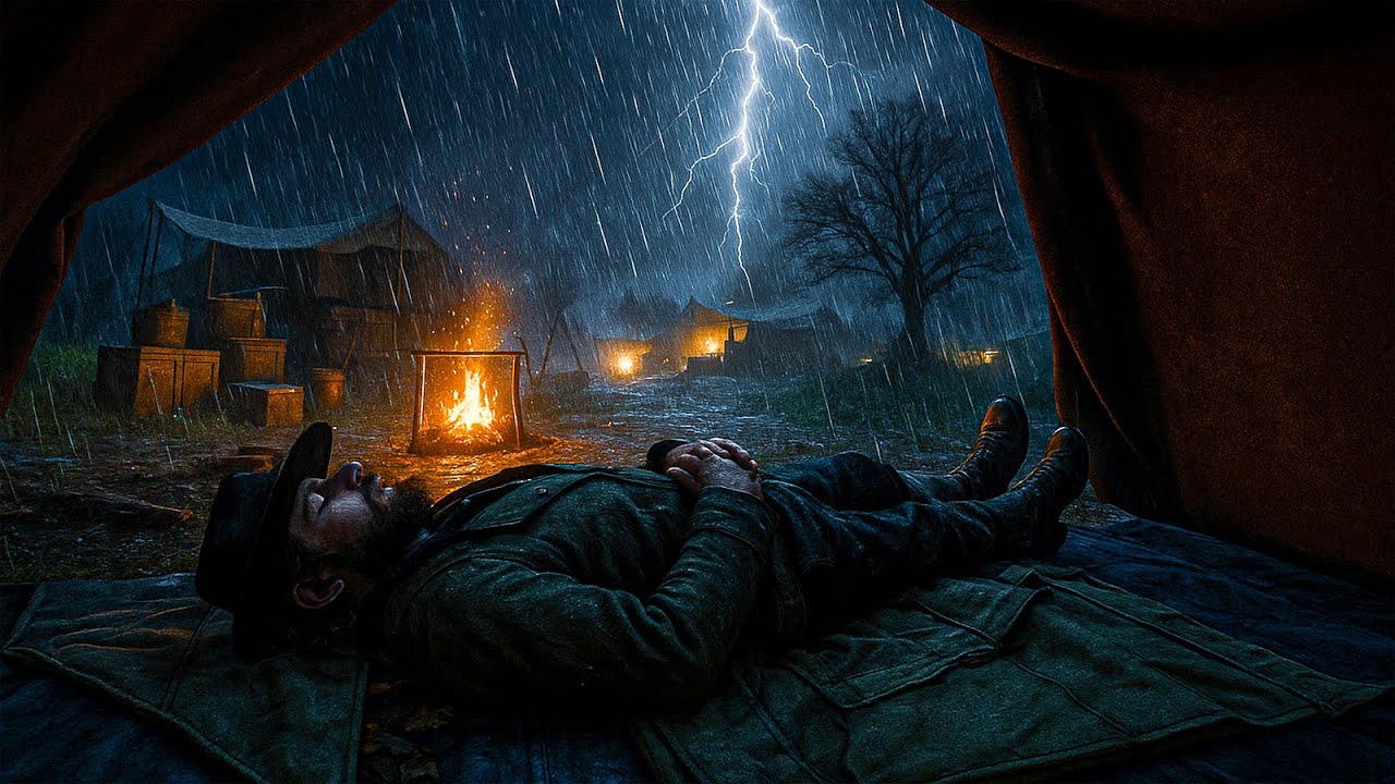 Arthur Sleeps on a Tent In Valentine During A Thunderstorm | RDR2 ASMR ...