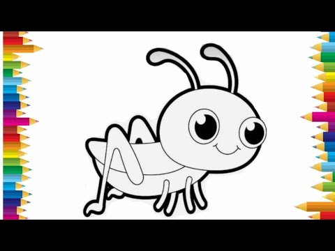 Mewarnai hewan semut, untuk anak, drawing coloring @Kidschenel12 - YouTube