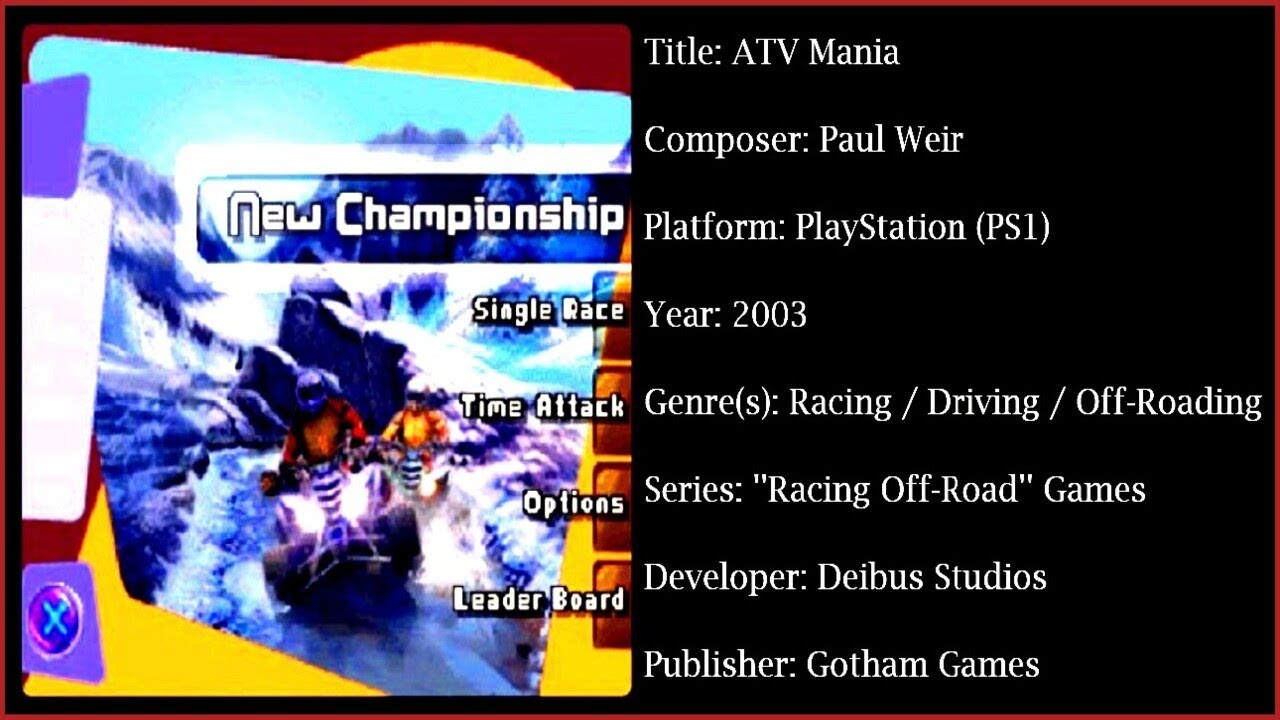 ATV Mania (PS1) [Soundtrack in FULL HD & 320 KBPS] - YouTube