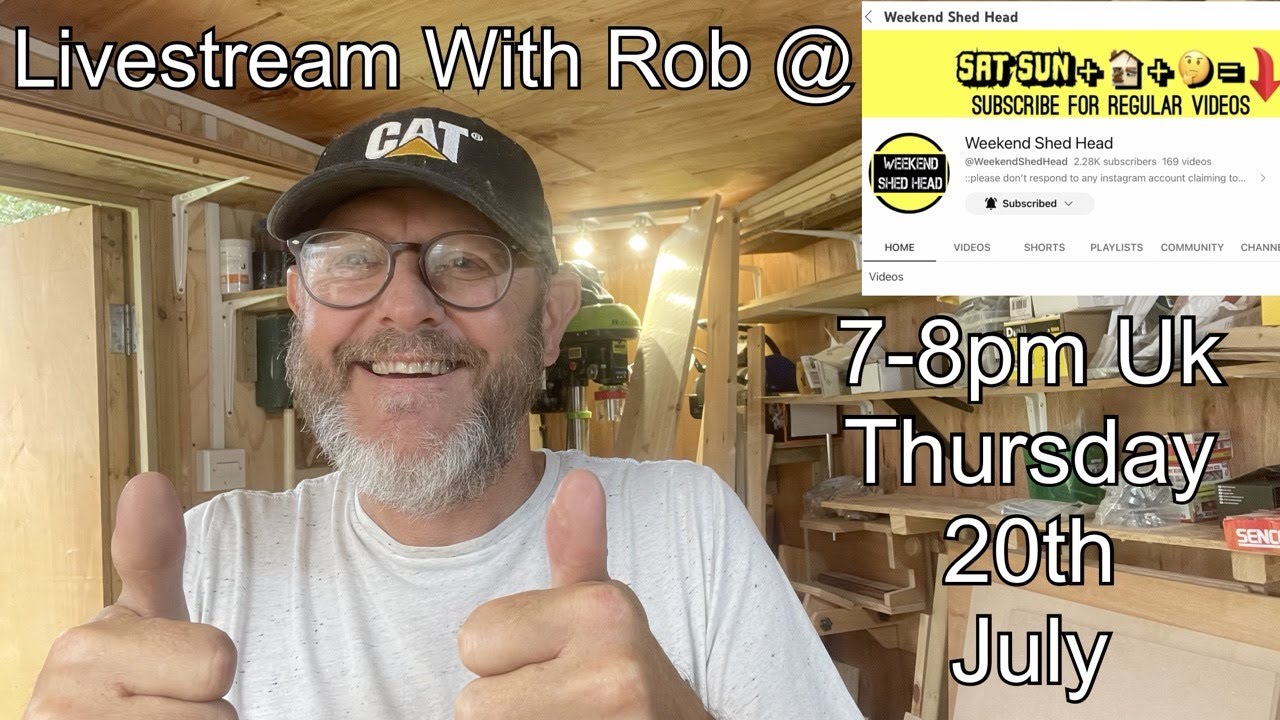 Live Streaming with Rob from The Weekend Shedhead 7pm Thursday 20th ...