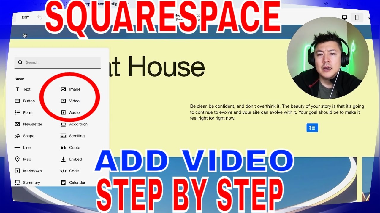 How To Add Video To SquareSpace Website 🔴 - YouTube