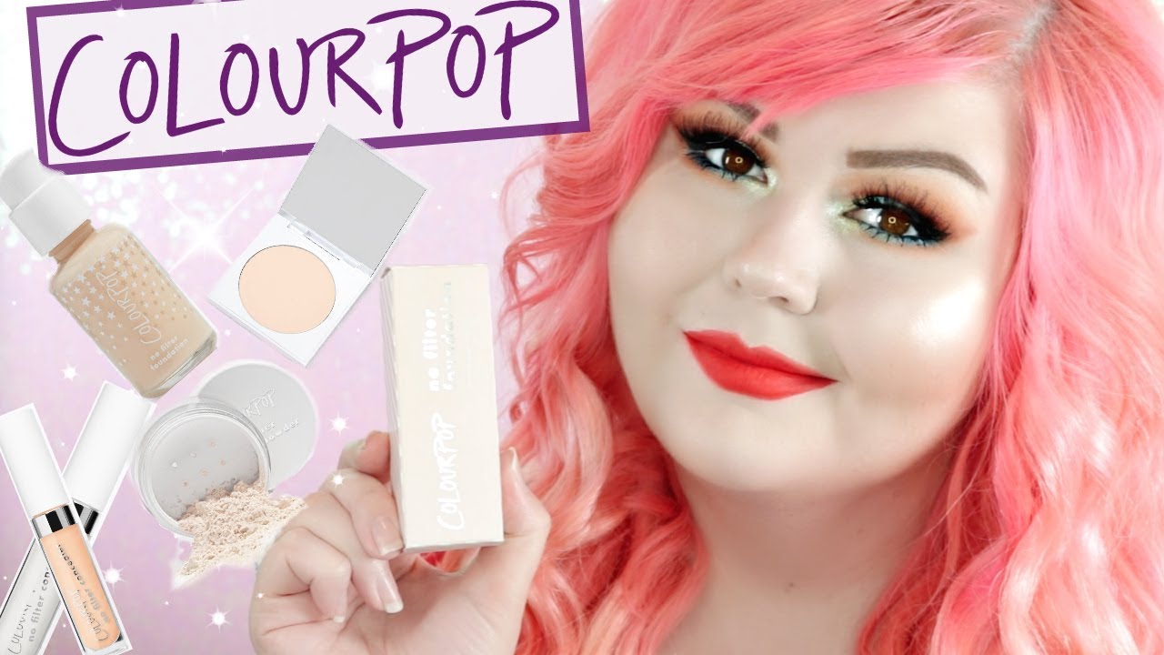 Colourpop No Filter Foundation + Powders | Wear Test & Review - YouTube