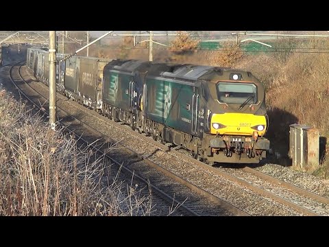 Sub Zero Freight Trains at Acton Bridge 9th December 2022 - YouTube