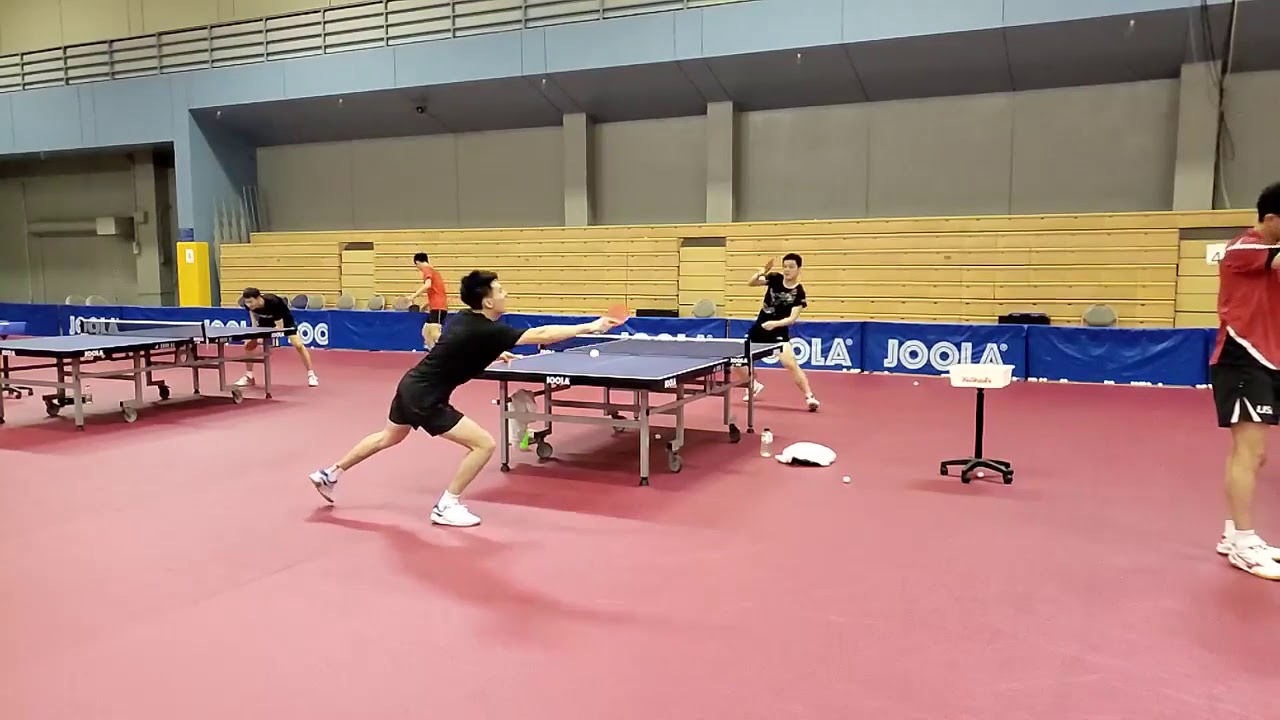 Chinese tt players trained with USA tt players 7 - YouTube
