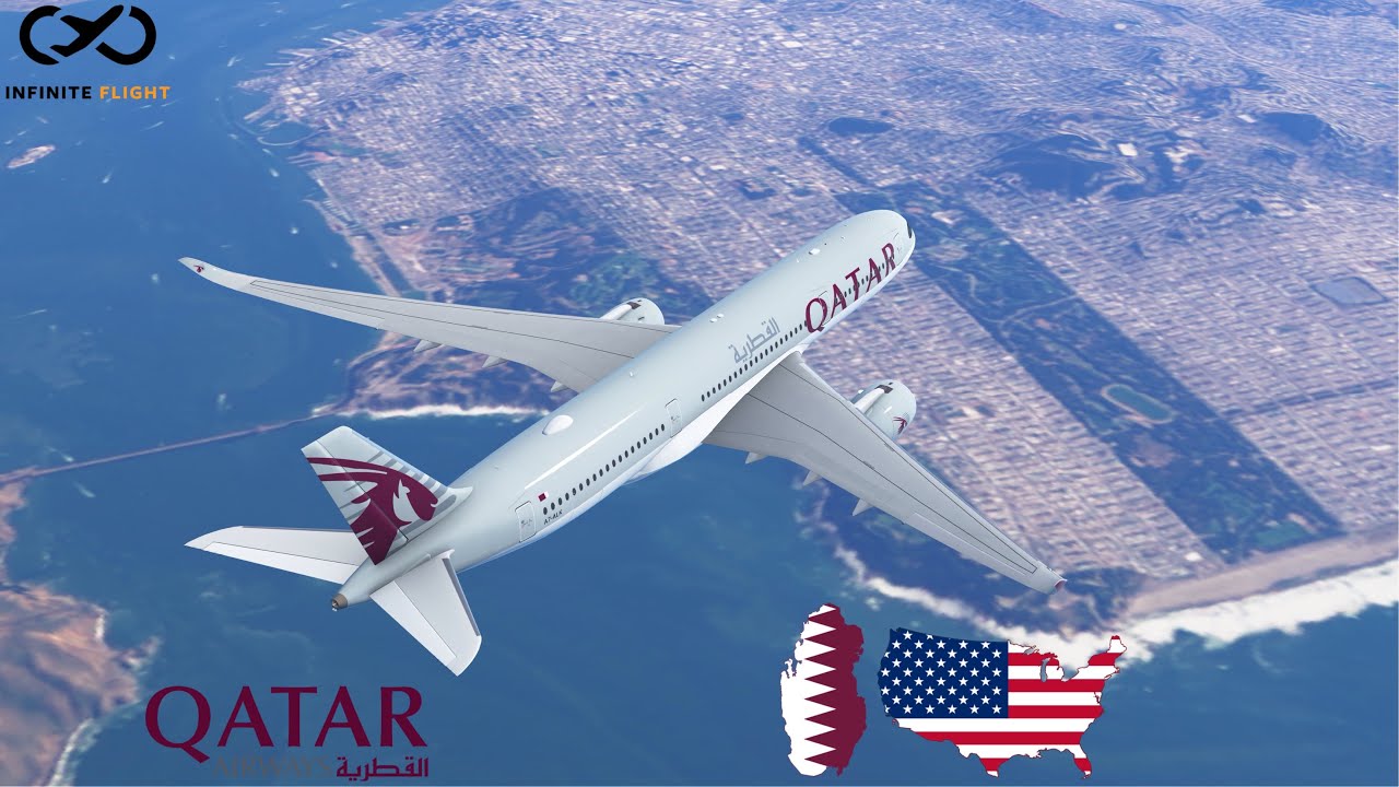 Infinite Flight - Doha to San Francisco | TIMELAPSE | Qatar | A350 ...