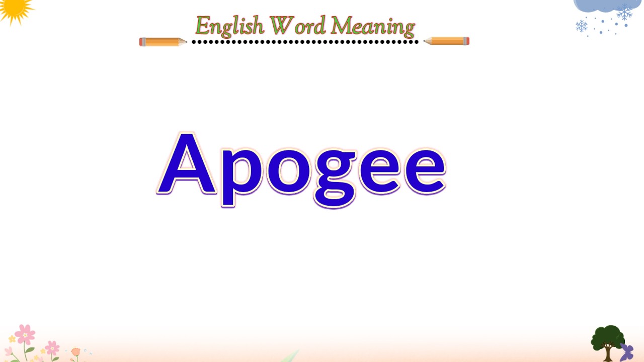 What do we mean by apogee | apogee meaning - YouTube