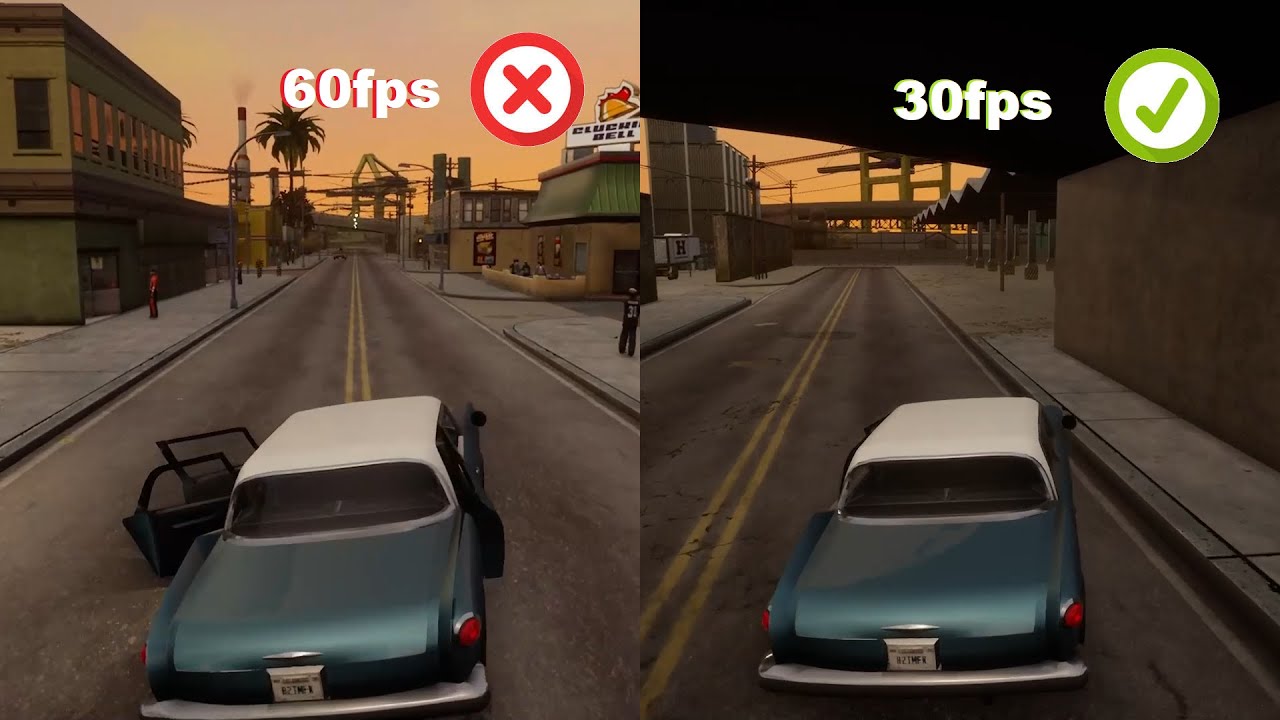 30fps is still better for less bugs than 60fps GTA SA Definitive ...