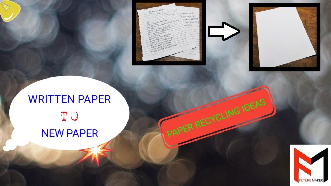 How to make new Paper using written paper - YouTube