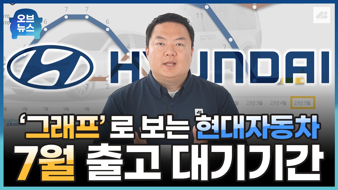 7월 현대자동차 출고 대기기간 🚘|아반떼 쏘나타 그랜저 제네시스 포터 까지 전 차종 안내|그래프로 보는 7월 생산