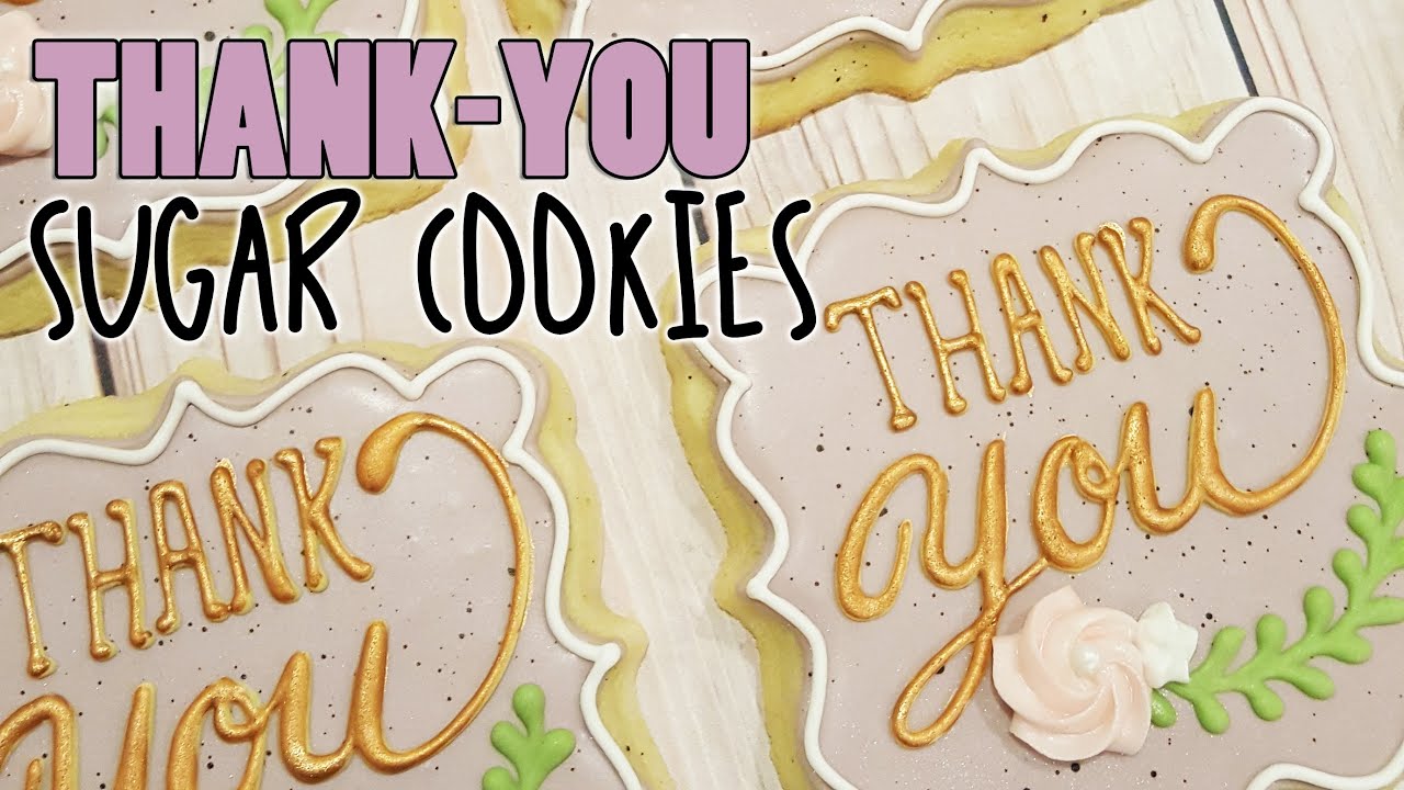 Lettering Techniques - Thank-You Plaque Decorated Sugar Cookies on ...
