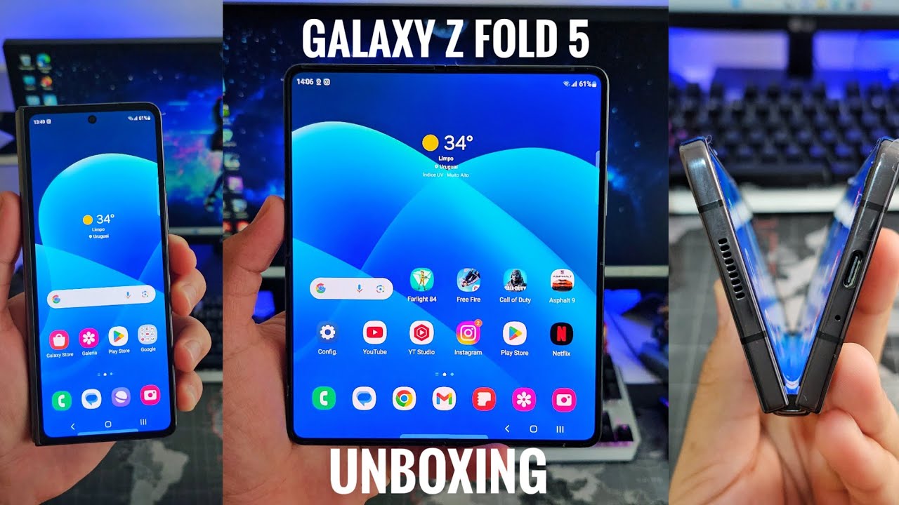 GALAXY Z FOLD 5 UNBOXING! O CELULAR QUE VIRA TABLET - YouTube