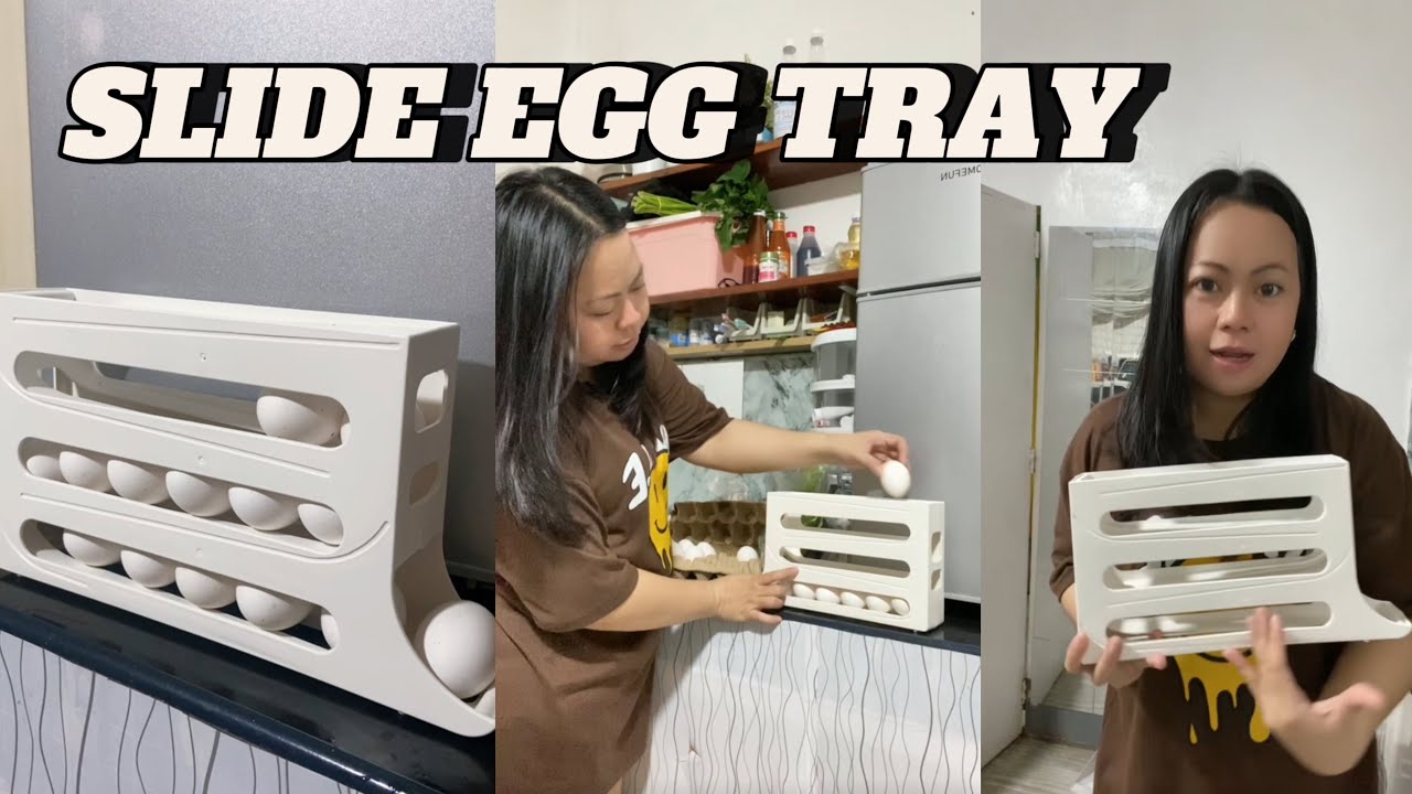 Ang ganda nitong lagayan ko ng mga itlog - automatic slide egg tray ...
