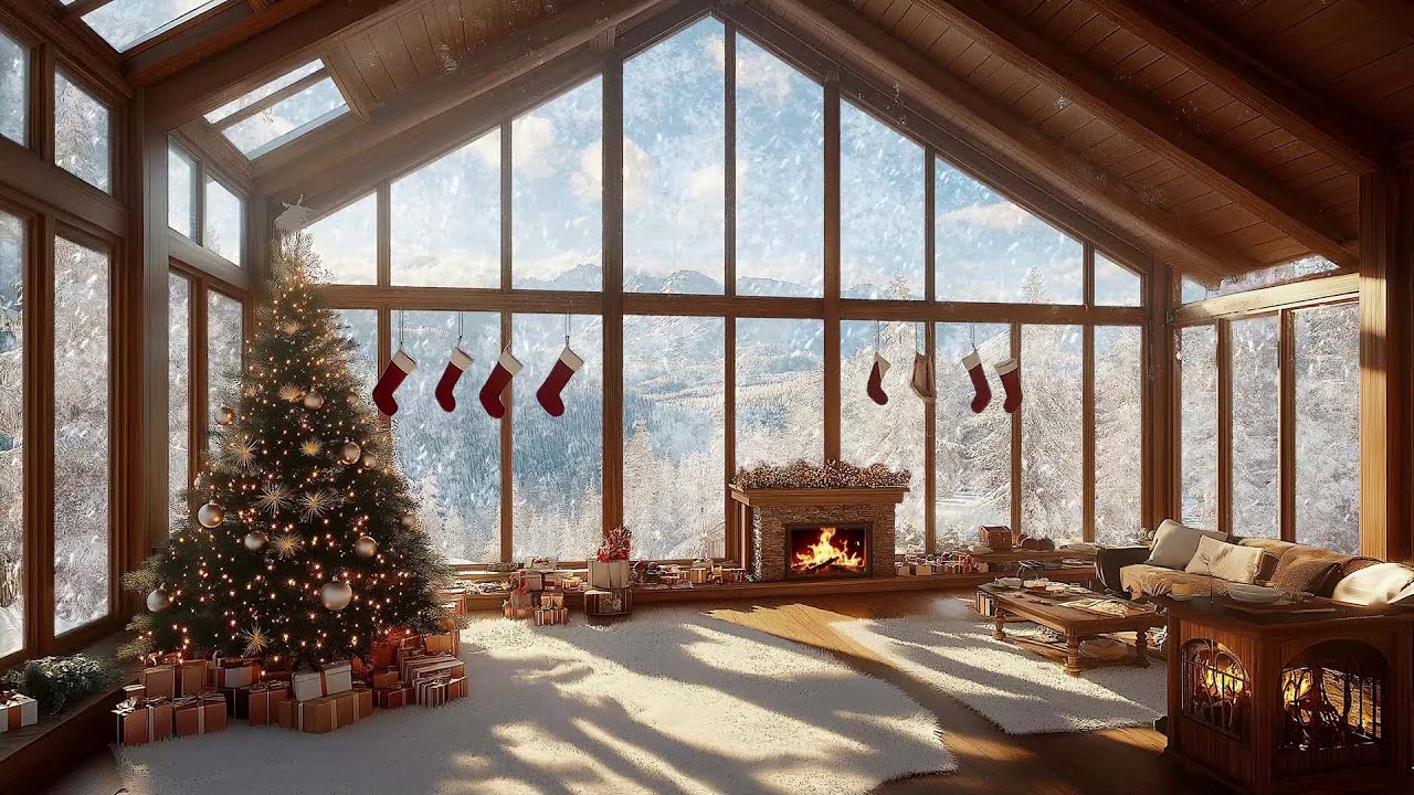 Listen to Peaceful Winter Sounds with Cozy Cabin Ambience for Stress ...
