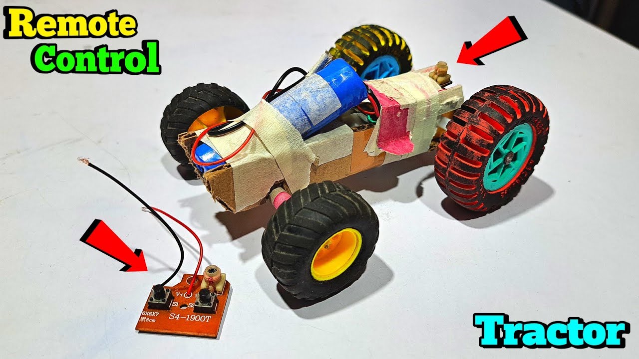 How to Make Remote Control Tractor at Home | DIY Rc Tractor #diy #rccar ...