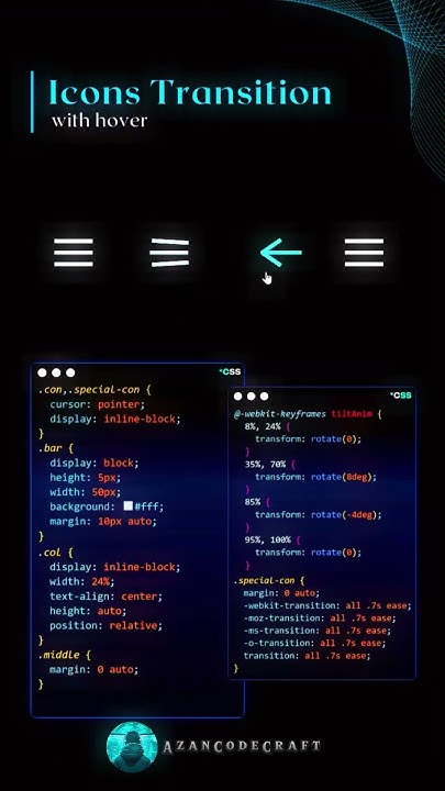 Smooth Icon Transitions on Hover 👨🏻‍💻 #html #coding #viralshorts #shorts #trending #javascript ...