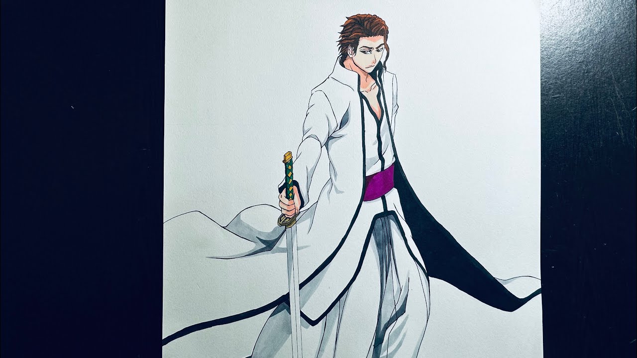 Drawing Aizen Sosuke | bleach drawing | easy drawing | step by step ...