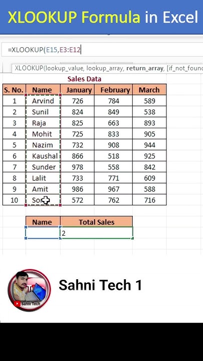 Advanced XLOOKUP Formula in Excel #excel #exceltips #exceltutorial #shorts #msexcel #ytshort ...
