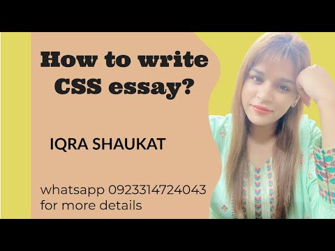 How to write CSS essay? Past Papers Solved CSS, IAS - YouTube